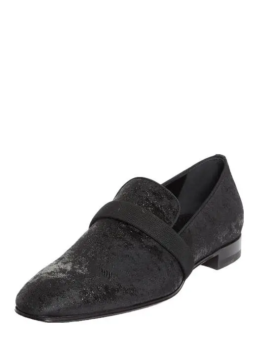 CHRISTIAN LOUBOUTIN Dandy Deco Jacquard Venetian Loafer - Black