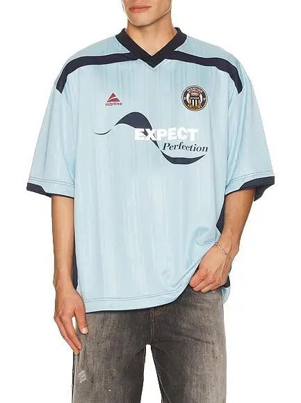 Martine Rose Graphic Logo Football Top - Blue Light
