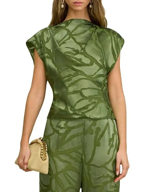 Cult Gaia Monette Plunge Back Top - Deep Pasture
