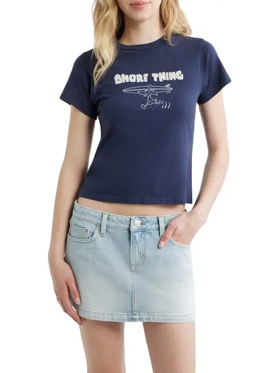 Daydreamer Shore Thing Shrunken Graphic T-shirt - Vintage Navy