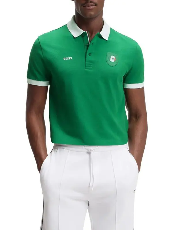 BOSS Lux Paddy Cotton Polo - Brt Grn
