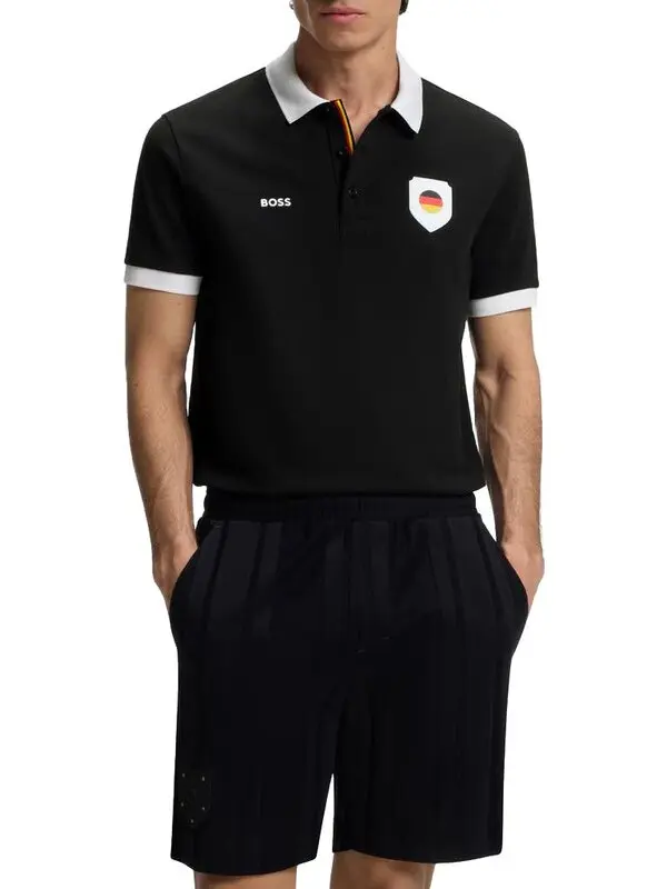 BOSS Lux Paddy Cotton Polo - Germany/black