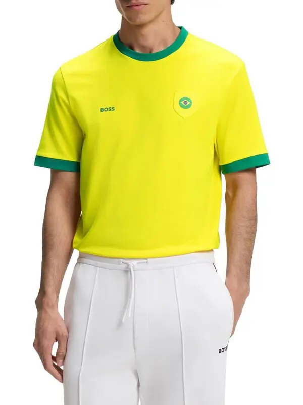 BOSS Lux Stretch Cotton Graphic T-shirt - Brazil