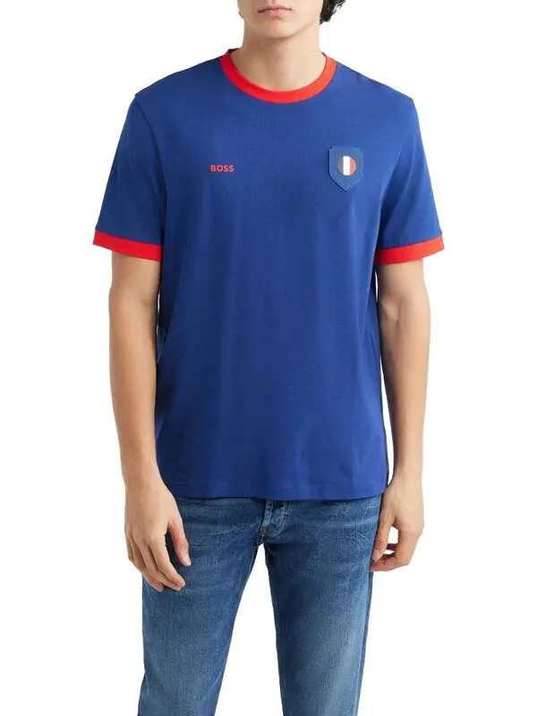 BOSS Lux Stretch Cotton Graphic T-shirt - France