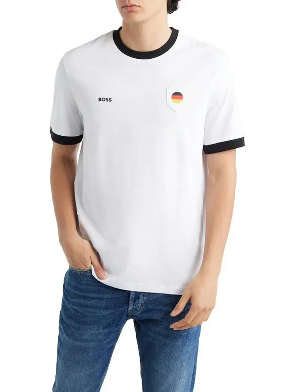 BOSS Lux Stretch Cotton Graphic T-shirt - Germany