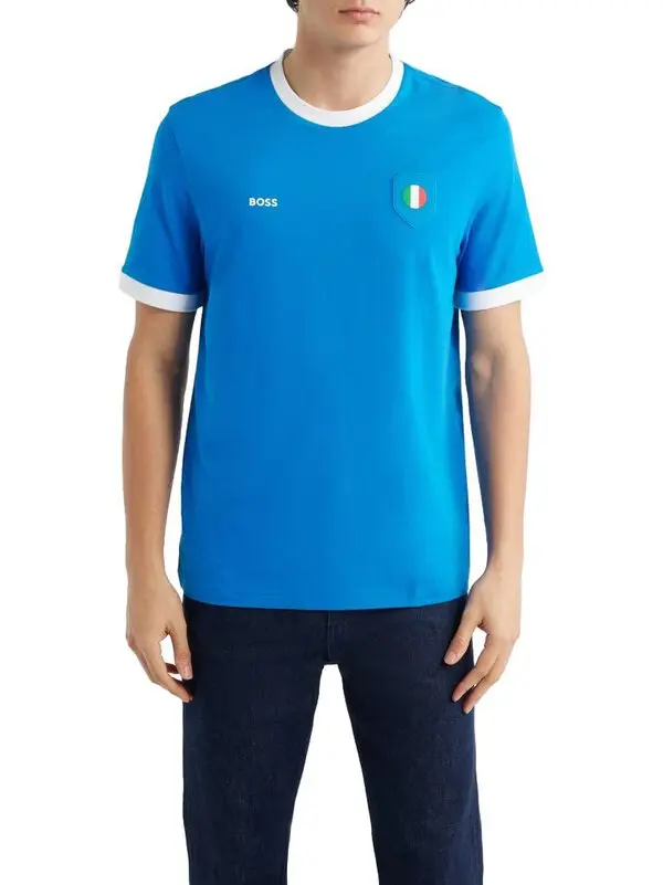 BOSS Lux Stretch Cotton Graphic T-shirt - Italy