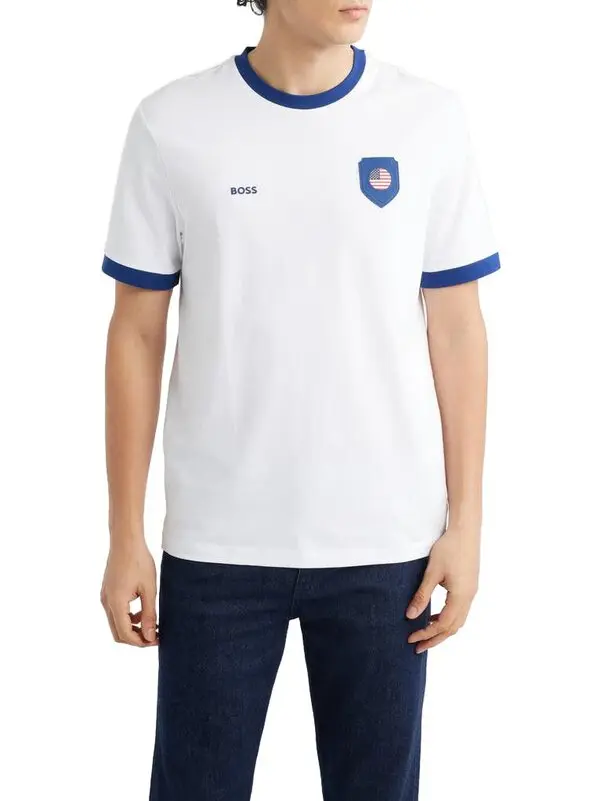 BOSS Lux Stretch Cotton Graphic T-shirt - Usa