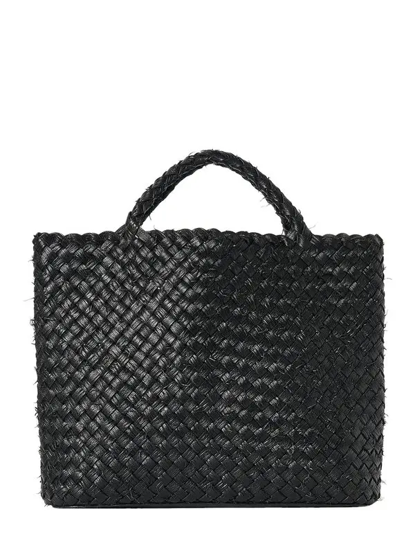 THE ROW Woven Leather Tote Bag - Black