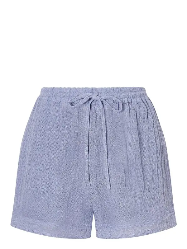Le Kasha Tabag Linen Shorts - Blue