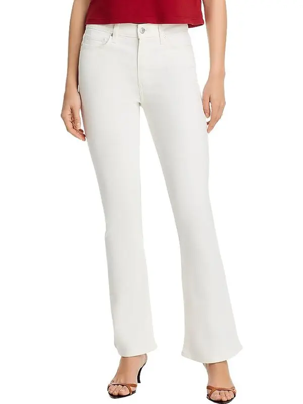 Paige Laurel Canyon High Rise Petite Boot Jeans - Tonal Ecru