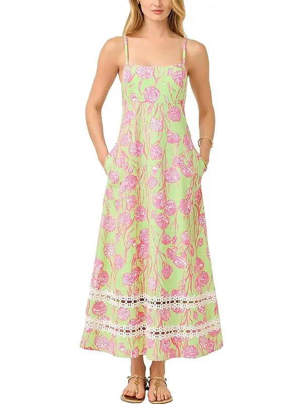 Lilly Pulitzer® Haliey Midi Dress - Pistachio Macaron Alina