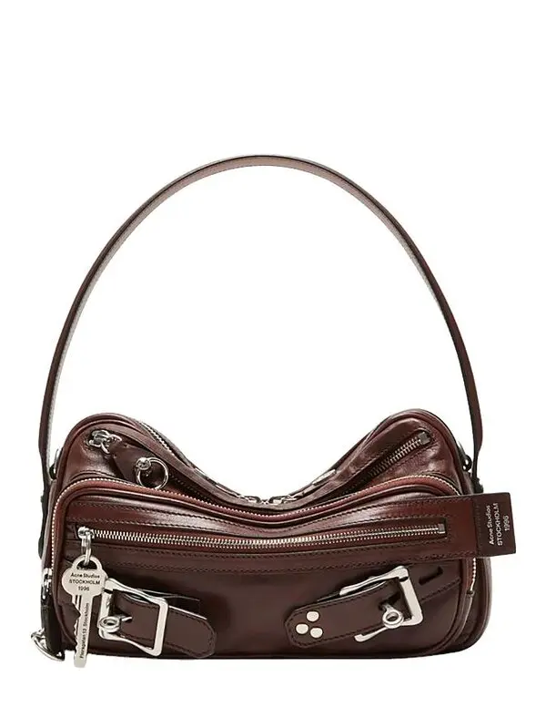 Acne Studios Leather Shoulder Bag - Cognac Brown