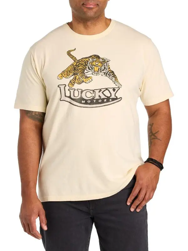Lucky Brand Big & Tall Tiger T-shirt - Turtledove