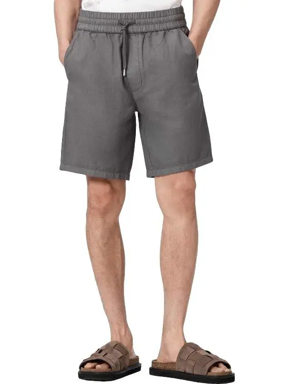 ALLSAINTS Hanbury Cotton & Linen Drawstring Shorts - Pillar Grey
