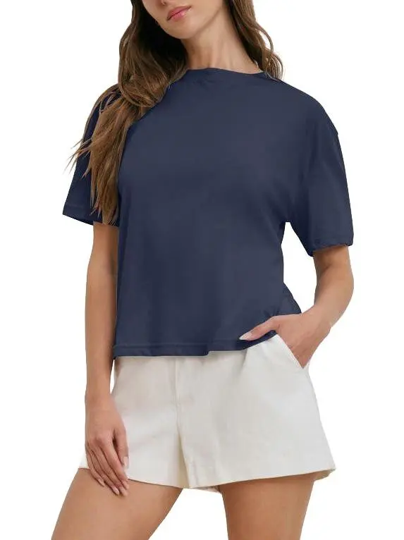 FAVORITE DAUGHTER Organic Cotton T-shirt - Navy