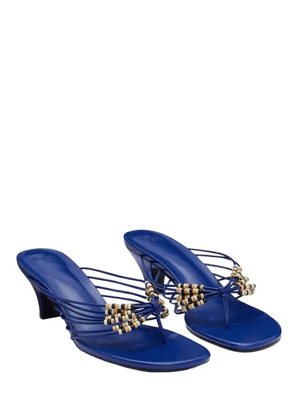 REFORMATION Jessica Thong Sandal - Cobalt Leather