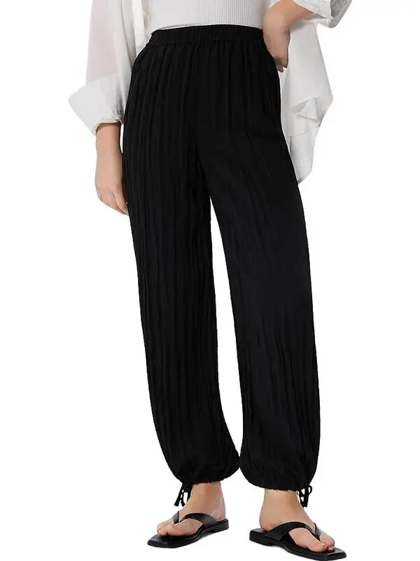 Whistles Relaxed Tie Hem Trousers - Black