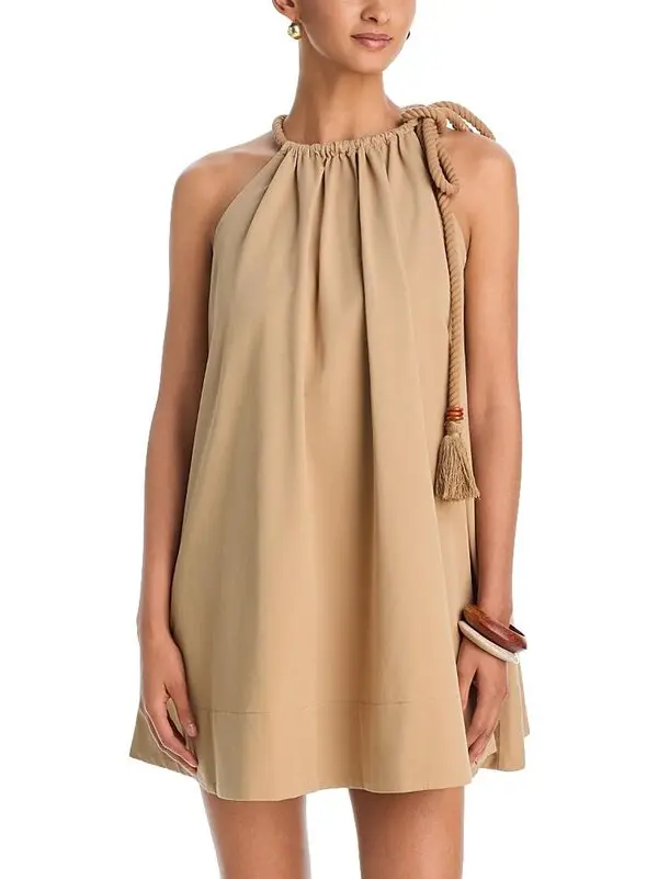 Aqua Utility Mini Dress - Khaki