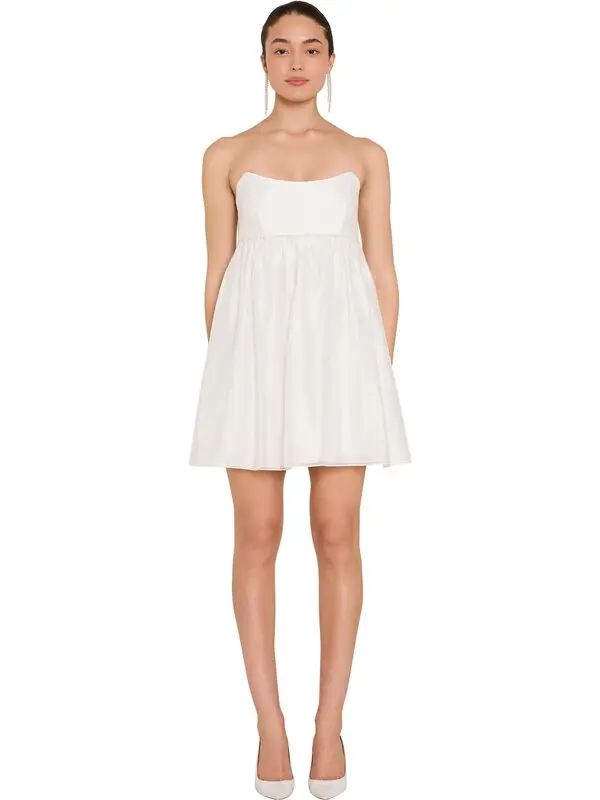 Amanda Uprichard Livia Organza Mini Dress - Ivory