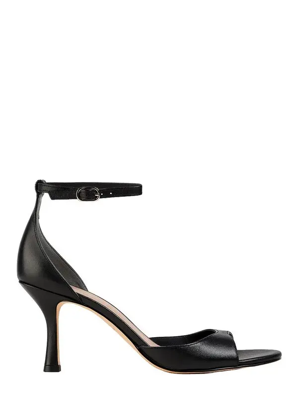 STUART WEITZMAN Isla Leather Sandals - Black