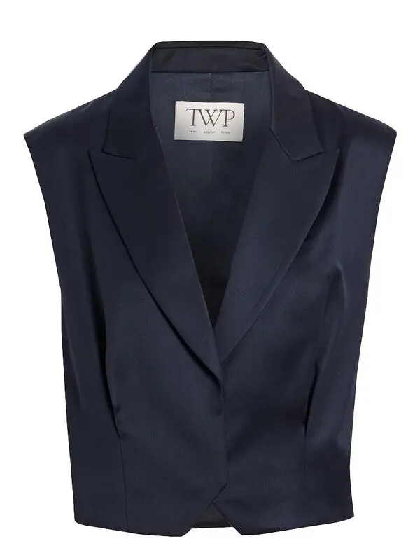 TWP Wool-twill Vest - Midnight Blue