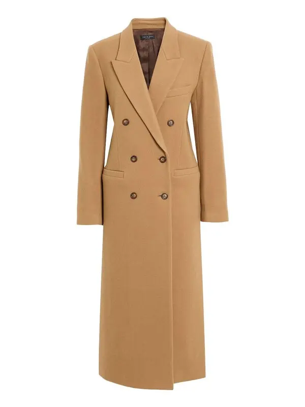 Rag & Bone Vienna Double-breasted Wool-felt Coat - Camel