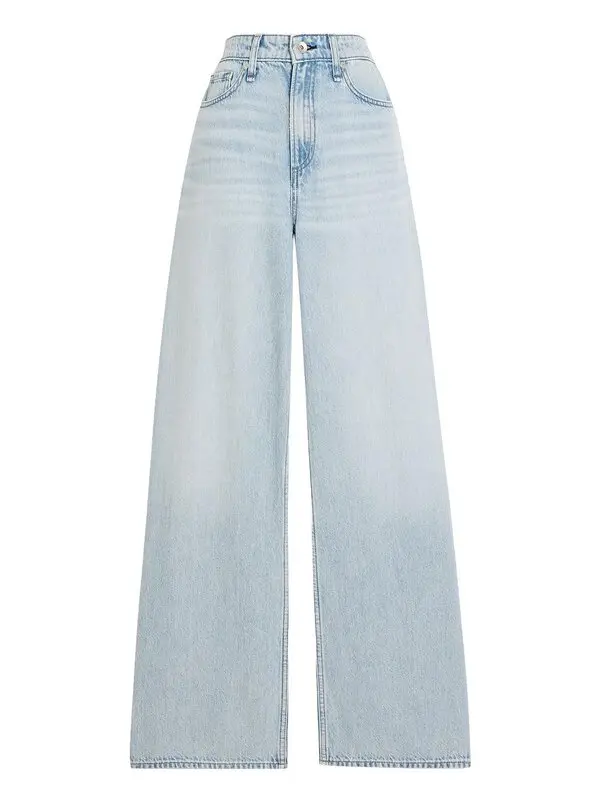 Rag & Bone Lori Mid-rise Wide-leg Jeans - Light Denim
