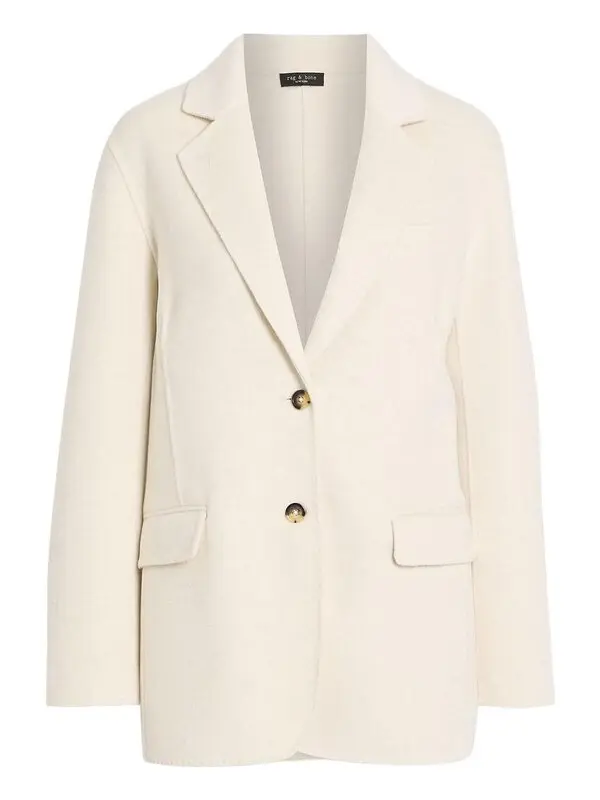 Rag & Bone Zoe Wool-blend Felt Blazer - Ivory