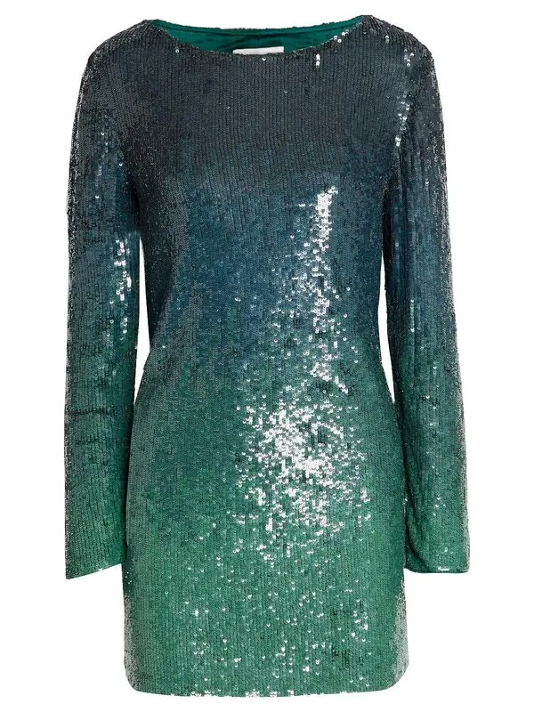 TWP Dégradé Sequined Mini Dress - Forest Green