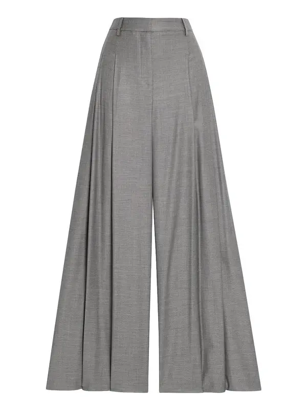 TWP Didi Pleated Wide-leg Pants - Gray