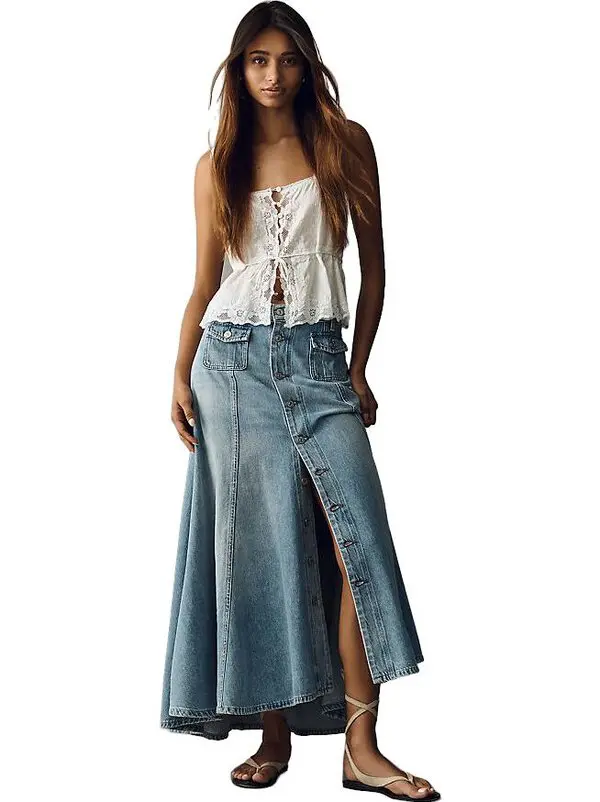 Citizens Of Humanity Devin Patch Pocket Maxi Skirt - Vienne