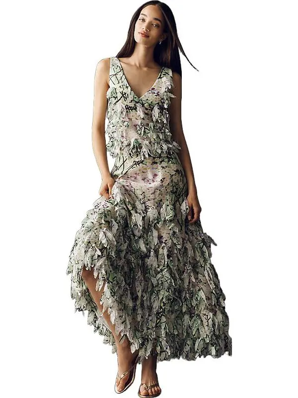 HOPE FOR FLOWERS BY TRACY REESE Textured Midi Skirt - Secret Garden