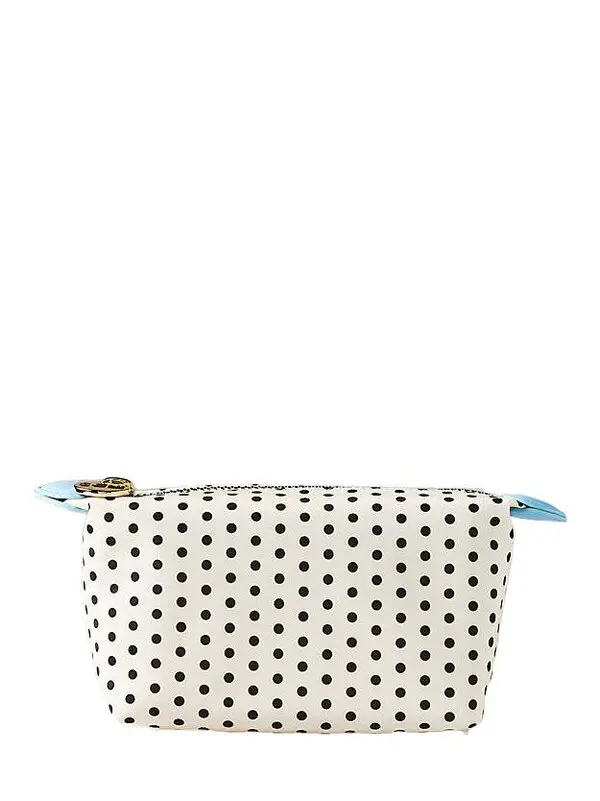 Stoney Clover Lane Small Pouchette - Black & White Polka Dot