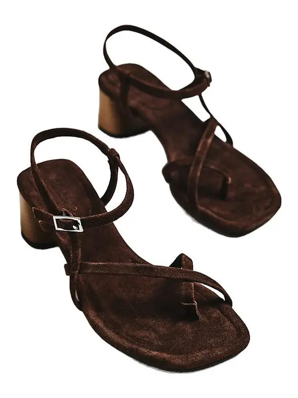 VAGABOND SHOEMAKERS Evie Block Heel Sandals - Coffee