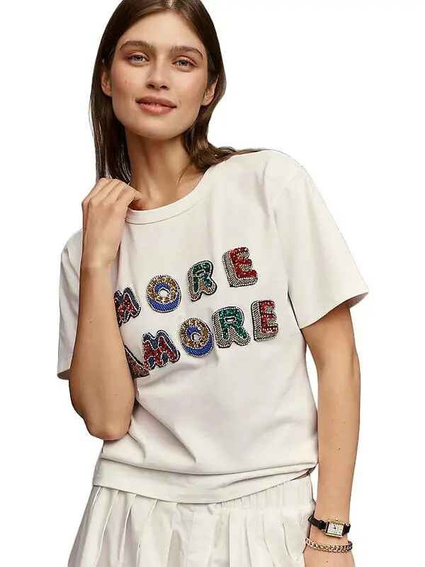 Endless Rose More Amor T-shirt Top - White