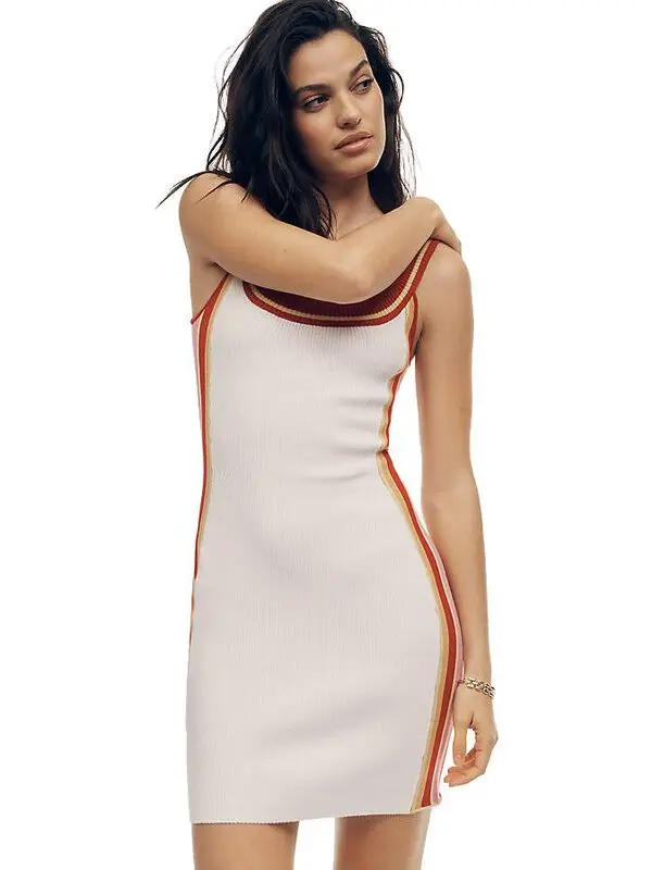 DAILY PRACTICE BY ANTHROPOLOGIE Ribbed Mini Dress - White