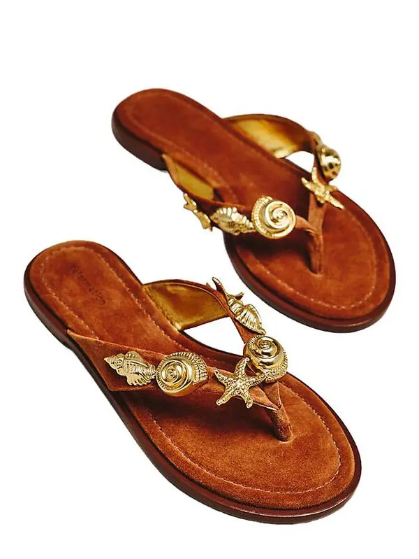 REFORMATION Jessie Thong Sandals - Brown