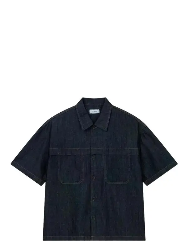 STUDIO TOMBOY Double-pocket Short-sleeve Shirt - Blue