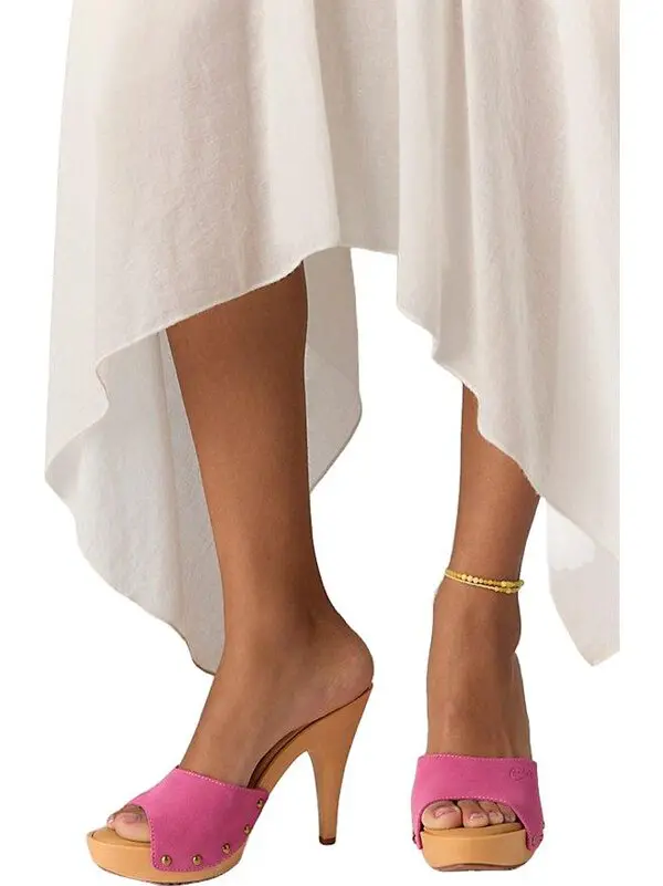 CANDIE'S Viviana Clogs - Fuschia Suede