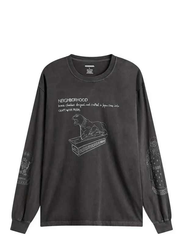 NEIGHBORHOOD Ls-8 Pigment Dyed Long Sleeve T-shirt - Black