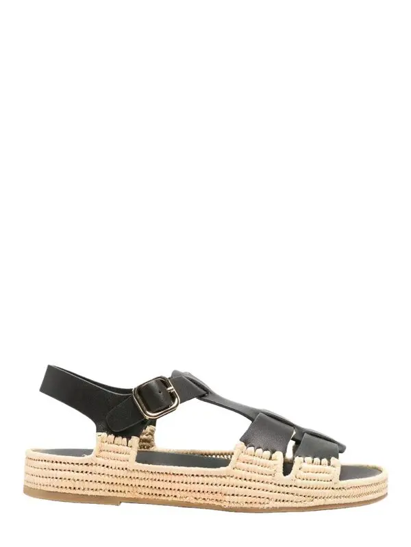 PALOMA BARCELO Yuka Leather Sandals - Brown