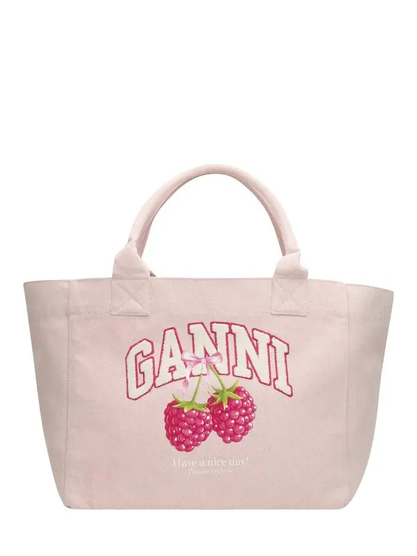 GANNI Medium Trapeze Shopper Bag - Egret