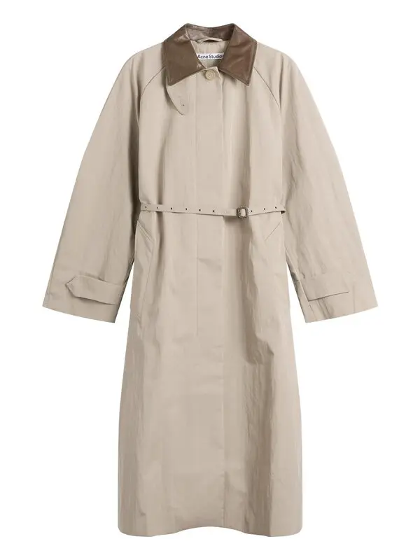 Acne Studios Ofelia Tech Trench Coat - Khaki Grey