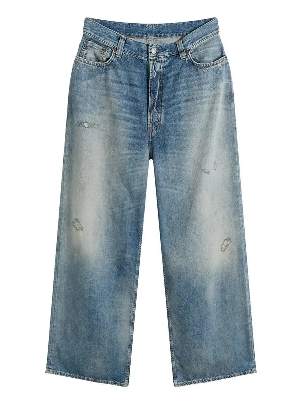 Acne Studios 2023 Daybreak Wash Wide Leg Jeans - Mid Blue