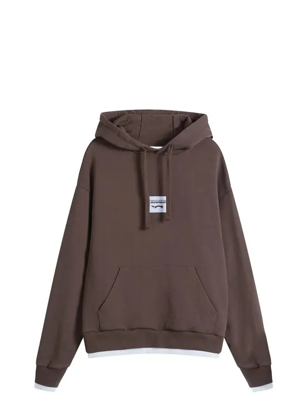 CHARLES JEFFREY Rabbit Ears Hoodie - Brown/light Blue