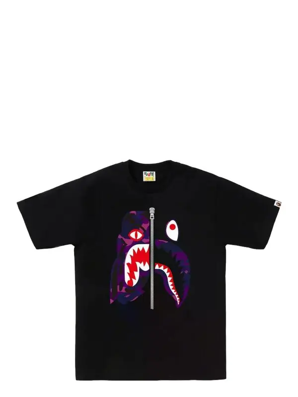 A BATHING APE Shark Graphic-print T-shirt - Black