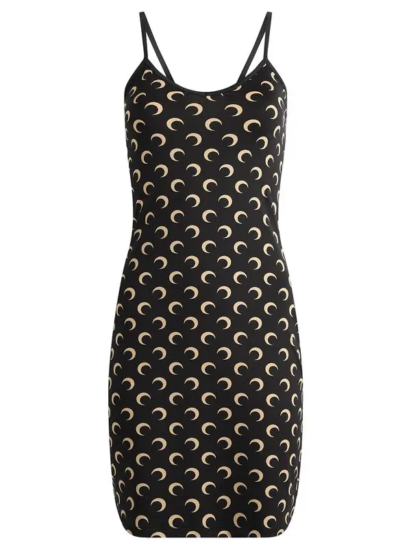 MARINE SERRE Moon Printed Mini Dress - Inverse Tan