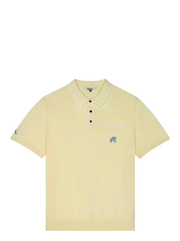 MALBON Blue Jay Polo Shirt - Yellow