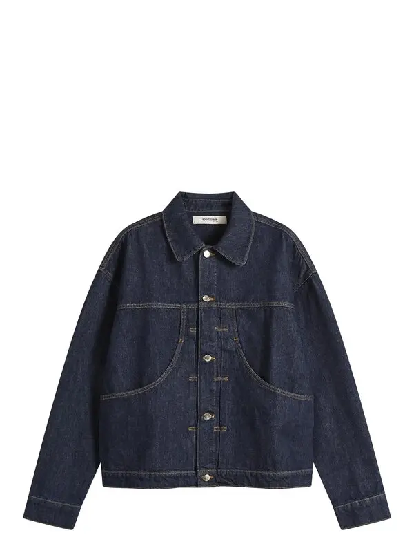 ABOUT:BLANK Cropped Denim Jacket - Raw Indigo