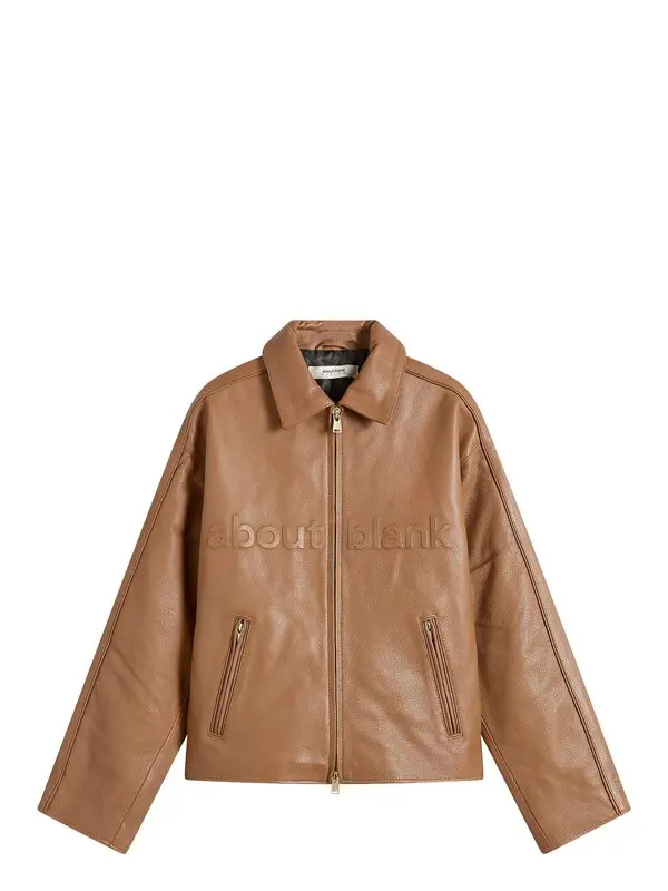 ABOUT:BLANK Leather Jacket - Brown